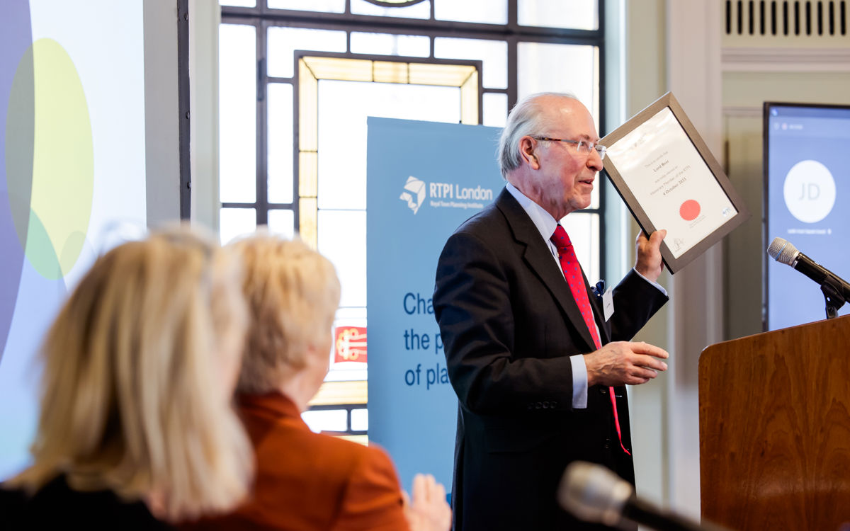 Lord Richard Best Awarded Honorary Membership by RTPI | The Royal Town ...